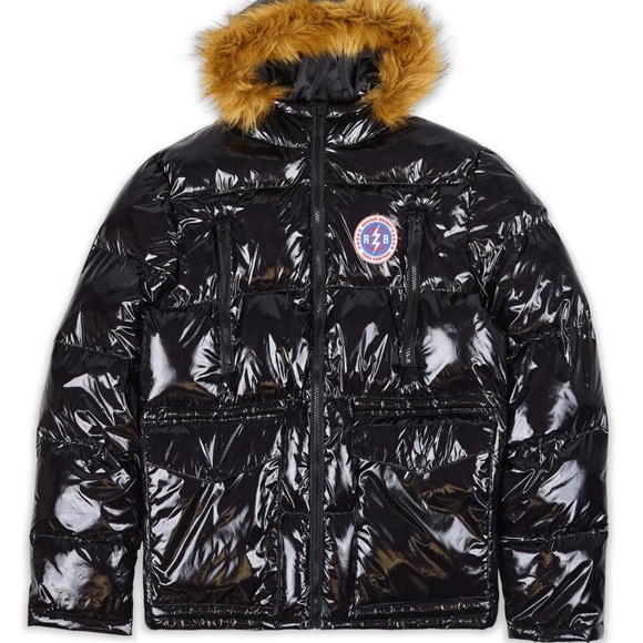 Reason | Jackets & Coats | Mens Reason Black Shiny Puffer Jacket | Poshmark